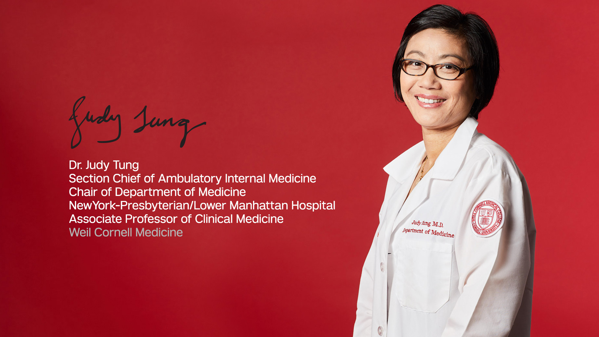 We Are Weill Cornell Medicine: Dr. Judy Tung | Newsroom | Weill Cornell ...