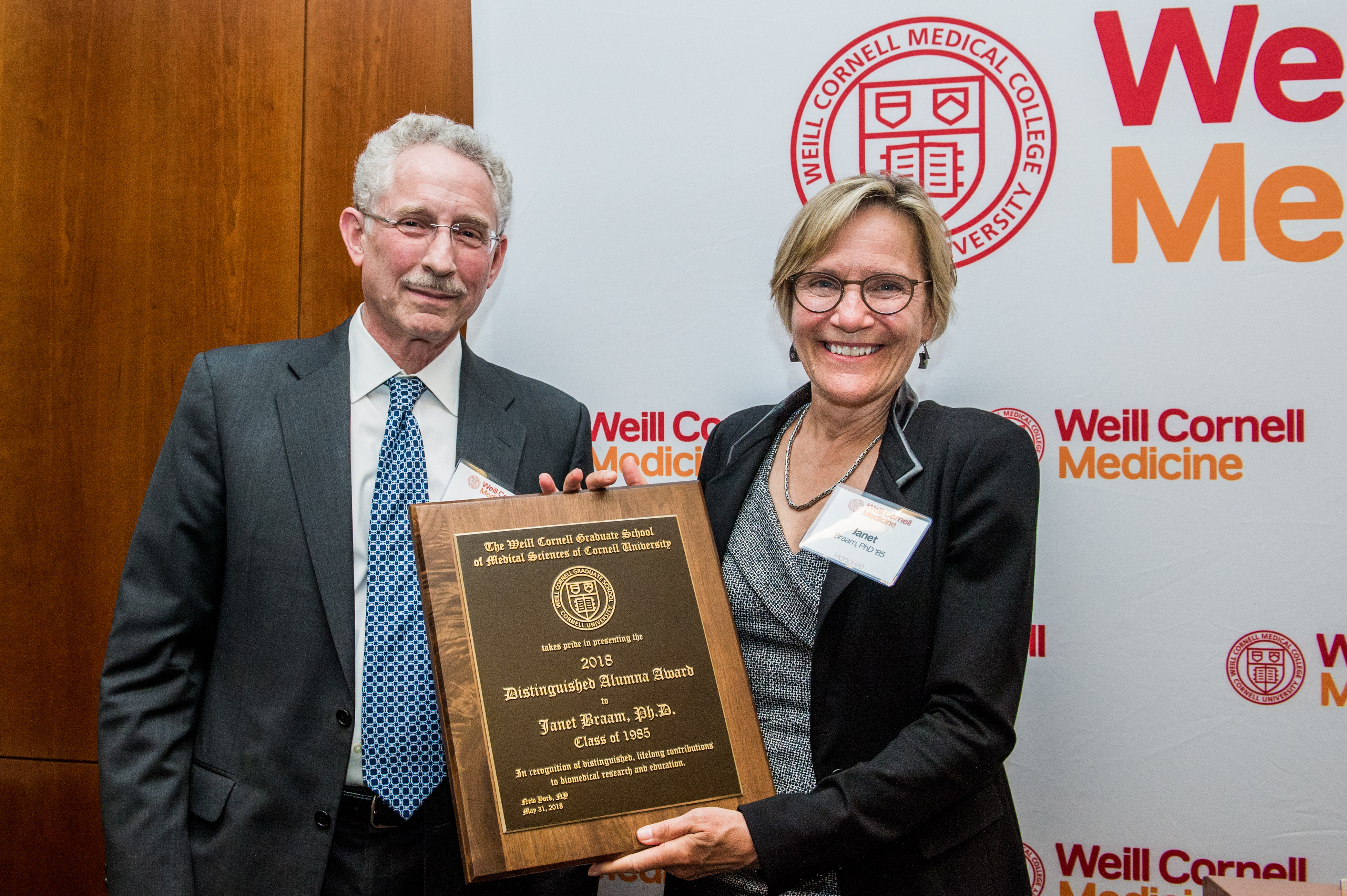 Dr. Janet Braam Wins Weill Cornell Graduate School Alumni Award ...